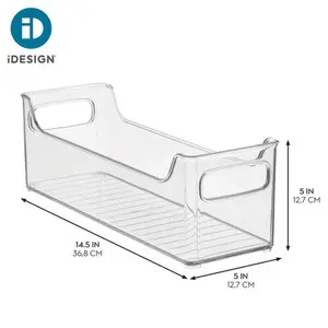 LINUS Stackable Plastic Pantry Bin With Handles, Set Of 4