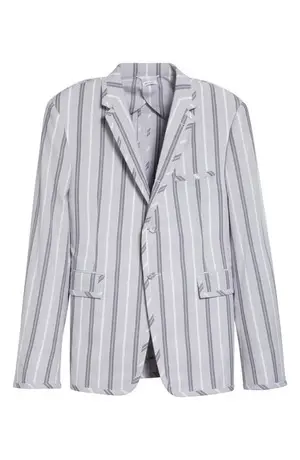 Thom Browne Cotton Madras Sport Coat - Medium Grey