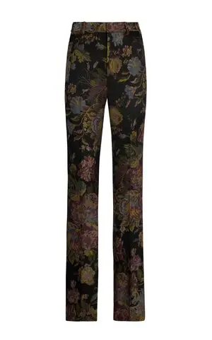 Ralph Lauren Wrigley Ii Floral Tapestry Trousers - Brown