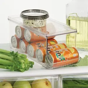 BASIC Soda Can Organizer With Lid For Pantry Or Refrigeratorset Of 4