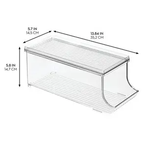 BASIC Soda Can Organizer With Lid For Pantry Or Refrigeratorset Of 4