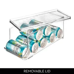 BASIC Soda Can Organizer With Lid For Pantry Or Refrigeratorset Of 4