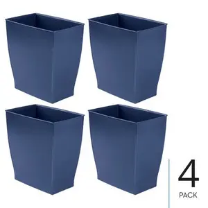 MONO Rectangular Trash Can, 2.5 Gallon / 9.5 Liter, 4-pack