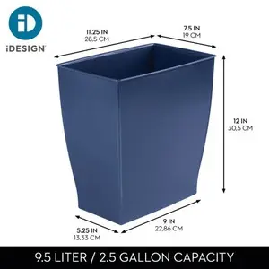 MONO Rectangular Trash Can, 2.5 Gallon / 9.5 Liter, 4-pack