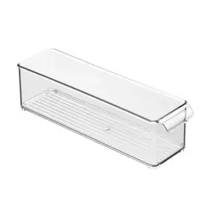 BASIC Stackable Fridge Storage Bin With Handle, Set Of 6