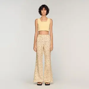 Sandro Floral Straight-leg Trousers