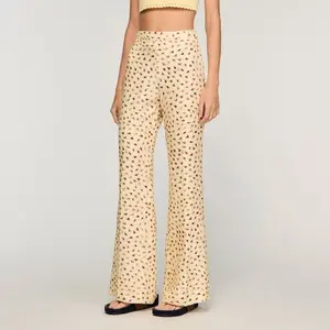 Sandro Floral Straight-leg Trousers