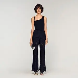 Sandro Asymmetric Knit Top