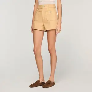 Sandro Denim Shorts - Beige