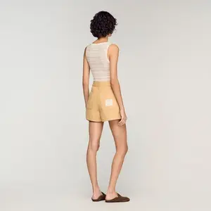 Sandro Denim Shorts - Beige