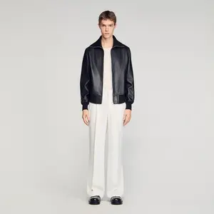 Sandro Zipped Leather Jacket