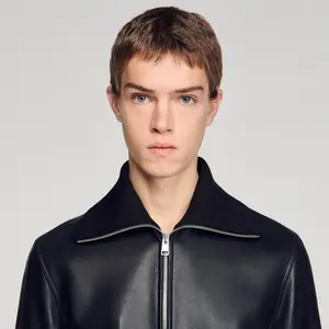 Sandro Zipped Leather Jacket