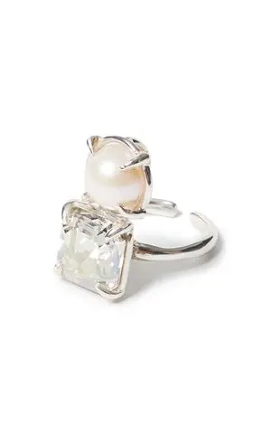 Chan Luu Sterling Silver, Crystal And Pearl Toe Ring