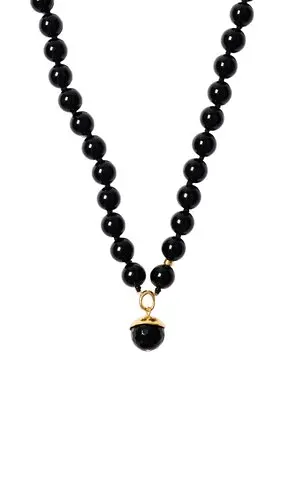 Chan Luu Bell 18k Gold-plated Onyx Necklace