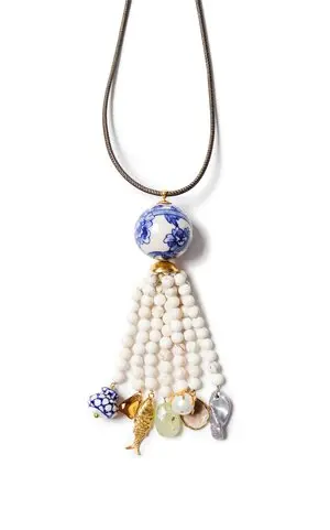 Chan Luu Delft Gold-plated -stone Necklace - Multi