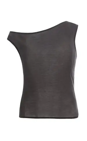 ST. AGNI Jersey Asymmetric Top - Grey
