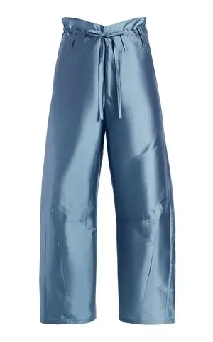 Chan Luu Techno Taffeta Barrel Pants - Blue