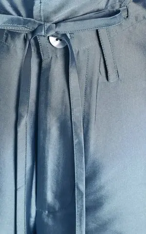 Chan Luu Techno Taffeta Barrel Pants - Blue