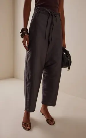 Chan Luu Techno Taffeta Barrel Pants