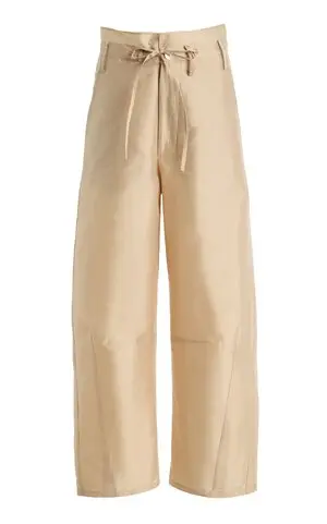 Chan Luu Techno Taffeta Barrel Pants - Neutral
