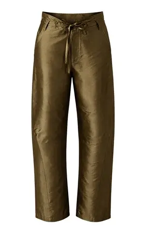 Chan Luu Techno Taffeta Barrel Pants