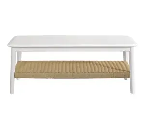 ALATERRE FURNITURE 48' Calais 2-tier Woven Shel F Coffee Table - One-color