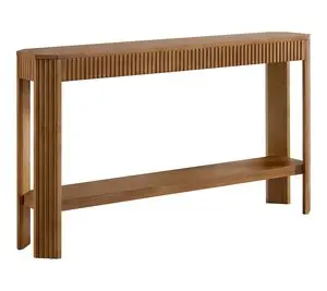 ALATERRE FURNITURE 56' Fluted Console Entryway Table W/ Shelf - One-color
