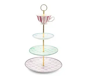 MACKENZIE-CHILDS Teacup Tiered Stand - One-color