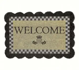 MACKENZIE-CHILDS Scalloped Edge Entrance Mat - One-color