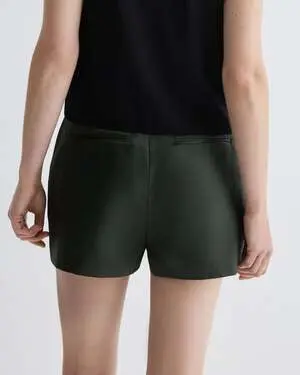 Veronica De Piante Belle Technical Cotton Shorts - Olive