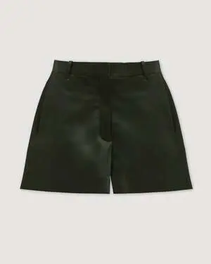 Veronica De Piante Belle Technical Cotton Shorts - Olive