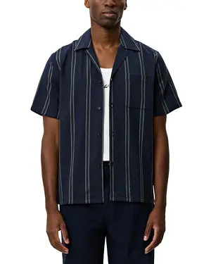 LES DEUX Lawson Stripe Shirt - Dark Navy