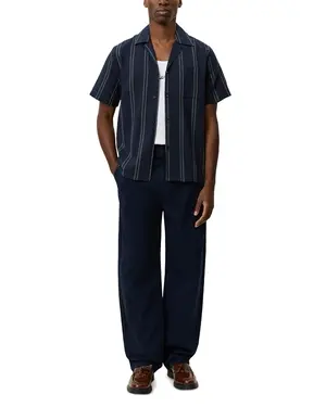 LES DEUX Lawson Stripe Shirt - Dark Navy