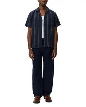 LES DEUX Lawson Stripe Shirt - Dark Navy