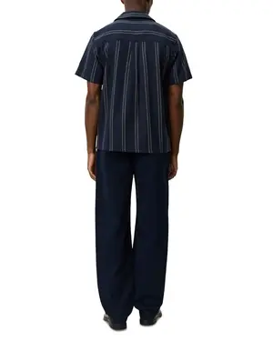 LES DEUX Lawson Stripe Shirt - Dark Navy