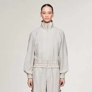 Adidas Y-3 Pinstripe Sport Uniform Blouson - Chalk Pearl