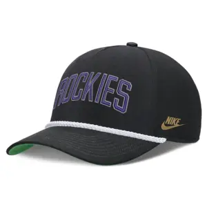 Nike Colorado Rockies Rise Mlb Adjustable Hat - Black