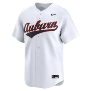 Nike Auburn Wordmark College Limited Baseball Jersey - White