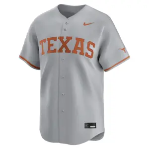 Nike Texas Wordmark College Limited Baseball Jersey - Grey