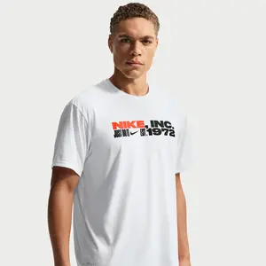 Nike Dri-fit Uv Short Sleeve Top - White
