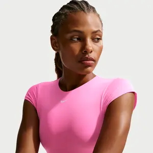 Nike Swim Cropped Swim Top - Pink