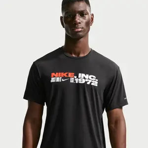 Nike Hydroguard Dri-fit Uv Short Sleeve Top - Black