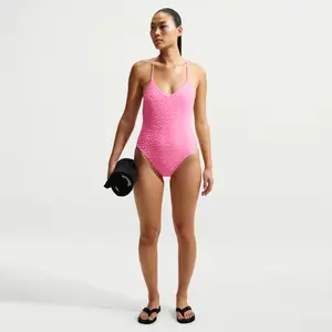 Nike Swim Terry Texture Y-back One Piece - Pink