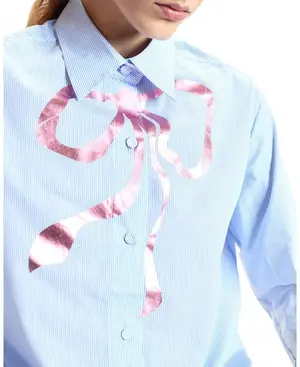 Cynthia Rowley Cotton Shirt With Bow Detail