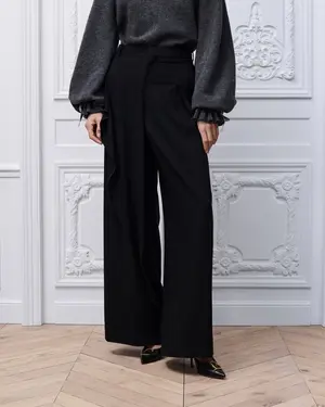 Dior Draped Regular-fit Pants - Black Virgin Wool