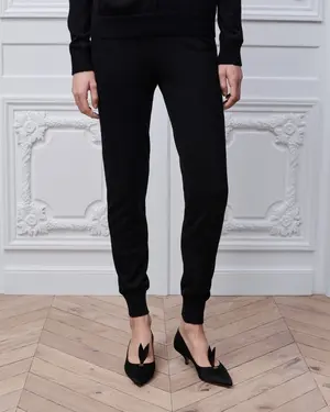 Dior Fitted Pants - Black Cashmere And Silk Knit