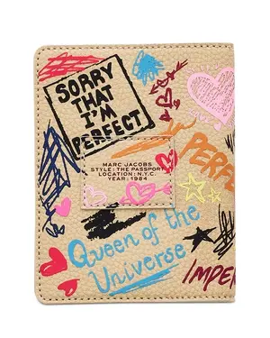 Marc Jacobs The Punk Scribble Passport Case