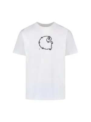 Carhartt Work In Progress Barbwire C' T-shirt - White