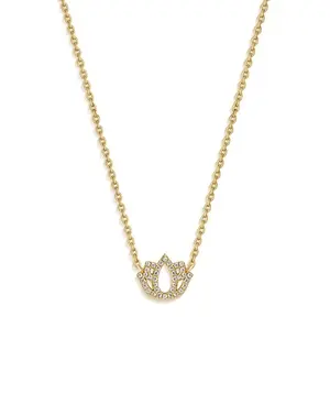KARMA AND LUCK Ethereal Blossom Lotus Pendant Harmony Necklace - Gold