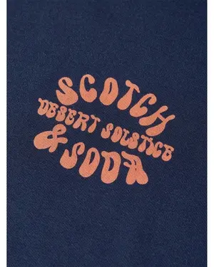 Scotch & Soda Desert Solstice Logo T-shirt - Pageant Blue